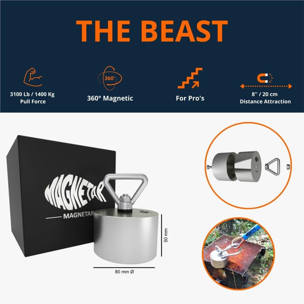 Beast Magnet - 3100 lb / 1400 kg - Allround 360°